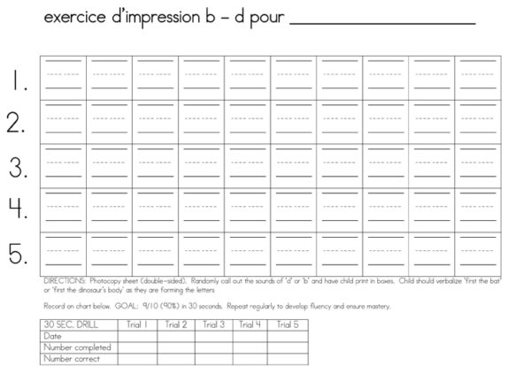 Blackline Master 6 French - Itchy's Alphabet