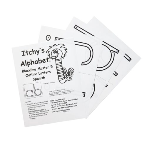 Blackline Master 5 - Outline Letters Spanish - Itchy's Alphabet