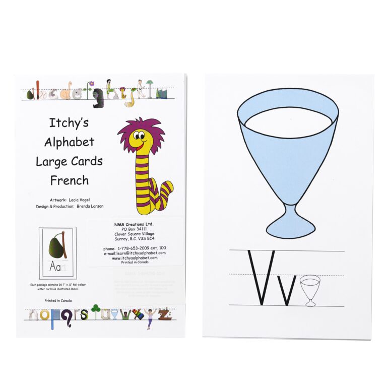 Large Cards French - Itchy's Alphabet