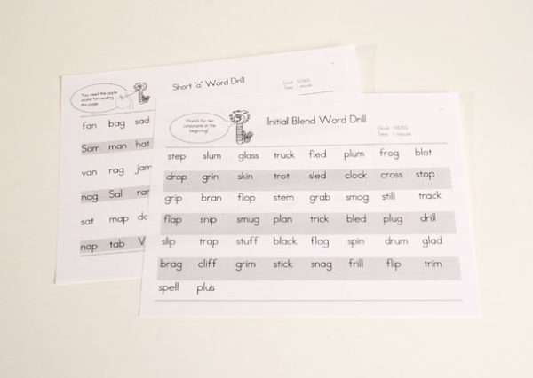 Blackline Master 8 - Short Vowels Automaticity - Itchy's Alphabet