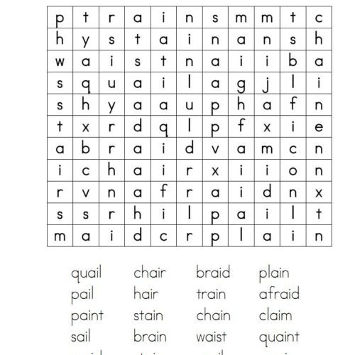 Blackline Master 18 - Vowel Combinations Spelling - Itchy's Alphabet